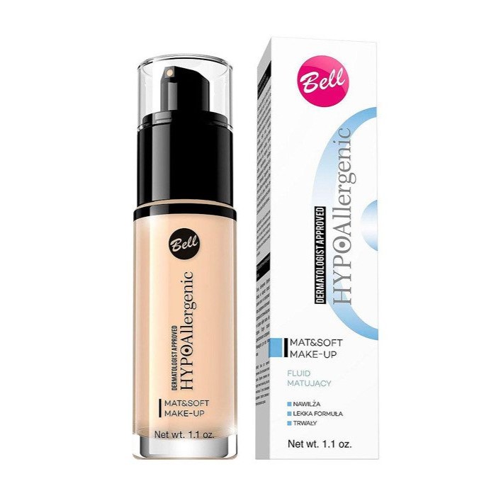 Bell HypoAllergenic Mat&Soft Make-Up hypoalergiczny fluid matujący 01 ...